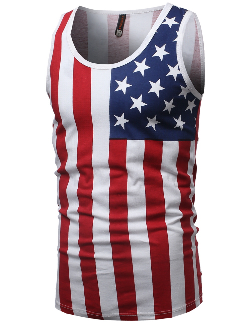 Fashionoutfit Mens Casual American Flag Patriotic Sleeveless Tank Top